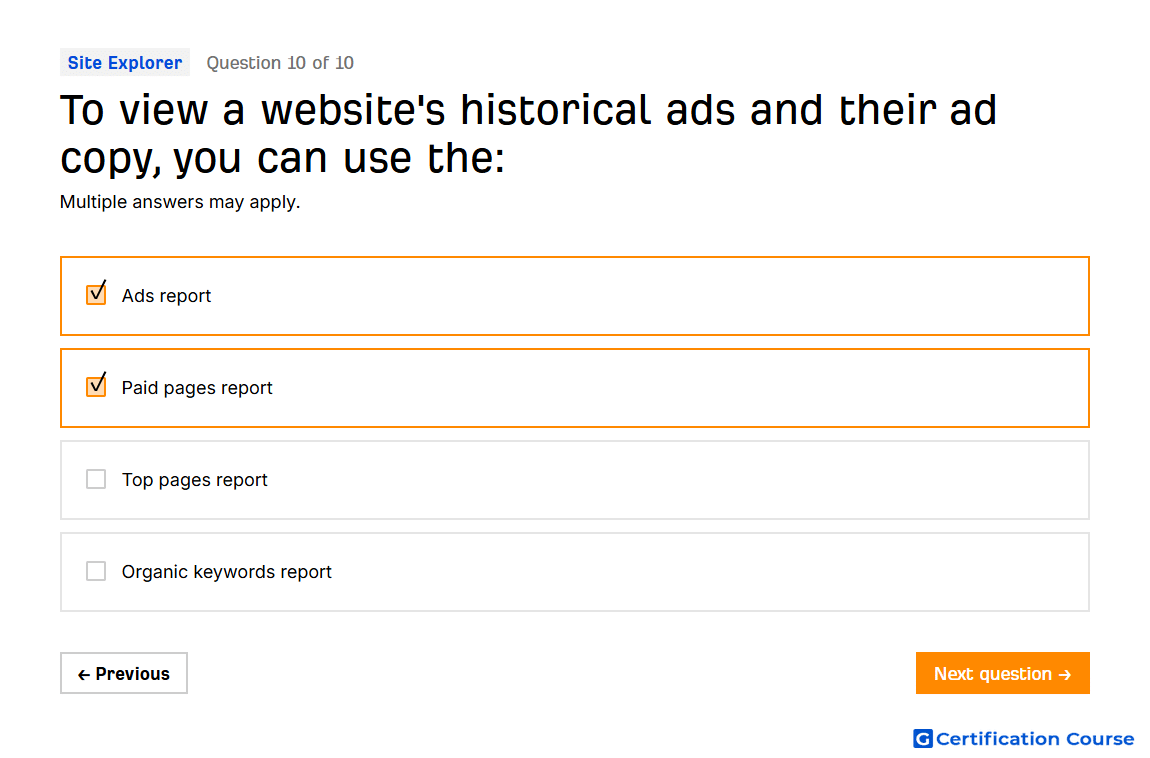 To view a website's historical ads and their ad copy, you ca