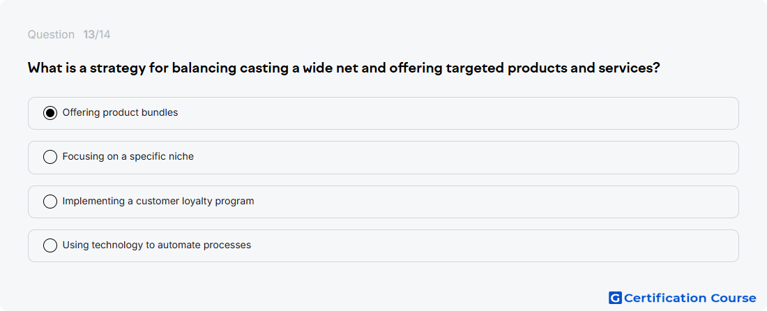 What is a strategy for balancing casting a wide net and offe