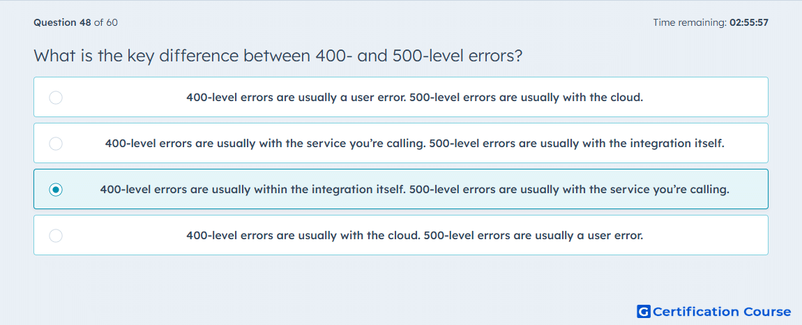 What is the key difference between 400- and 500-level errors