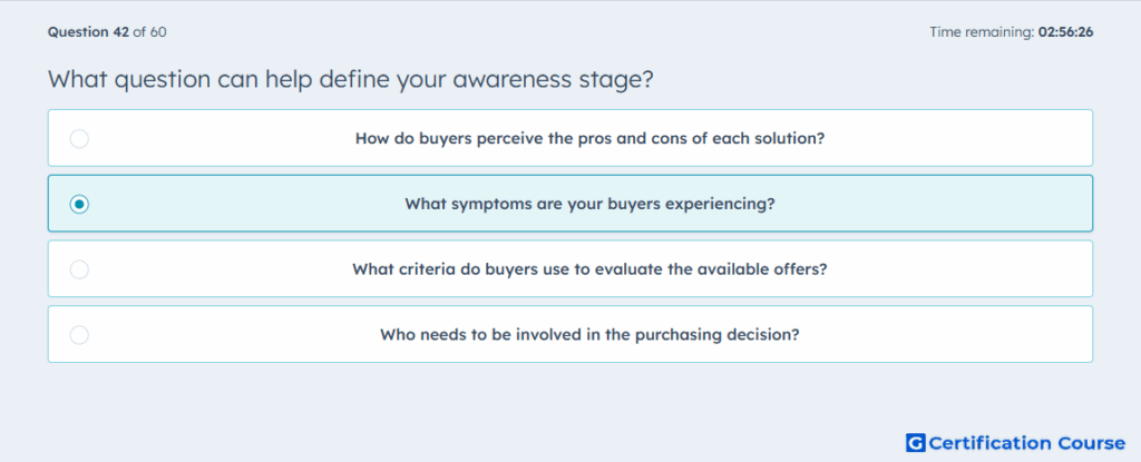 What question can help define your awareness stage?