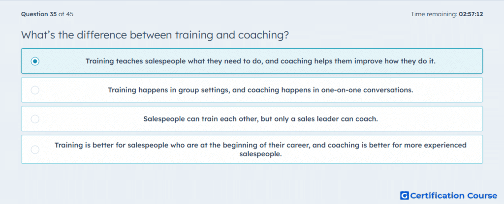 What’s the difference between training and coaching?