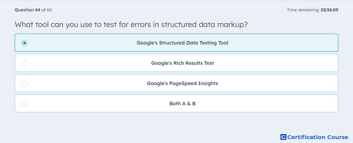 What tool can you use to test for errors in structured data
