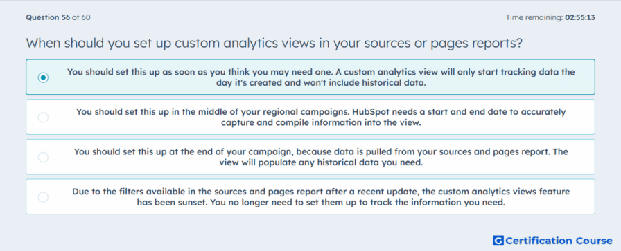 When should you set up custom analytics views in your source