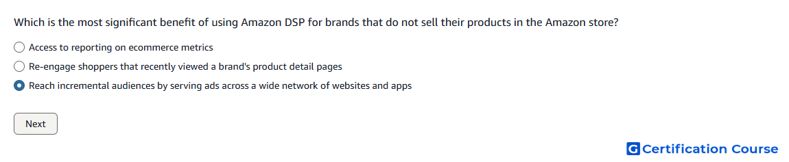 Which is the most significant benefit of using Amazon DSP fo