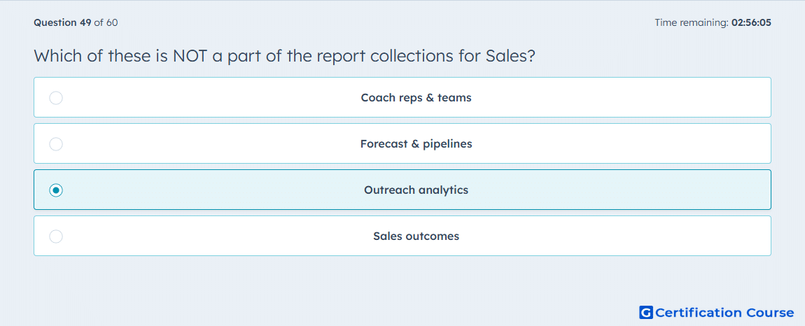Which of these is NOT a part of the report collections for S