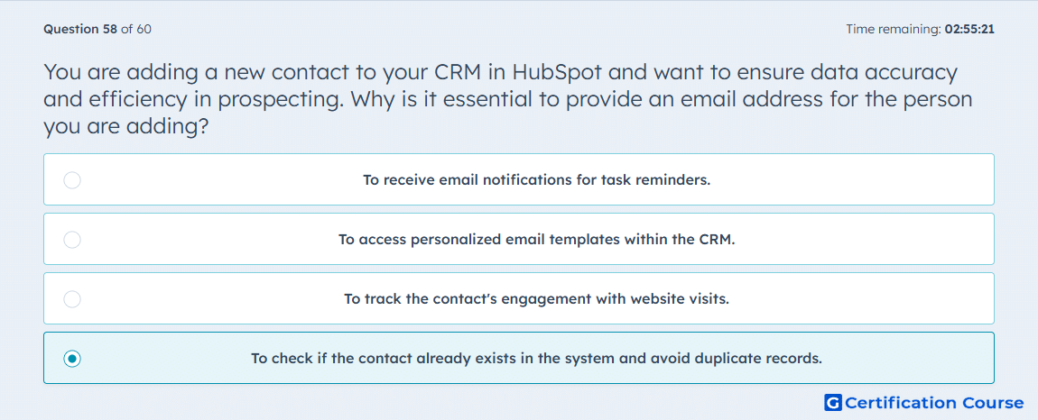 You are adding a new contact to your CRM in HubSpot and want