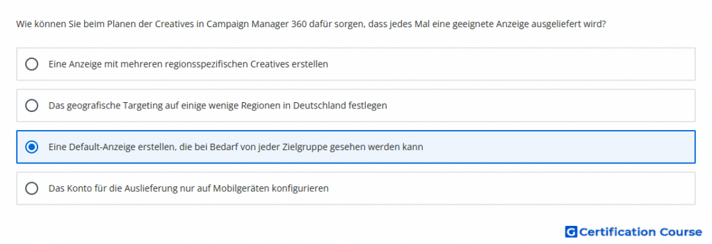 Wie können Sie beim Planen der Creatives in Campaign Manager