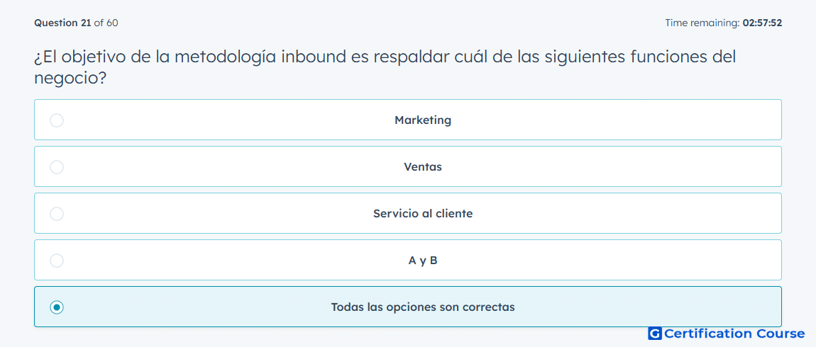 ¿El objetivo de la metodología inbound es respaldar cuál de