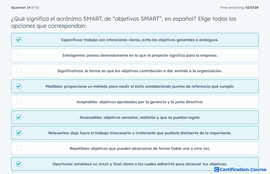 ¿Qué significa el acrónimo SMART, de “objetivos SMART”, en e