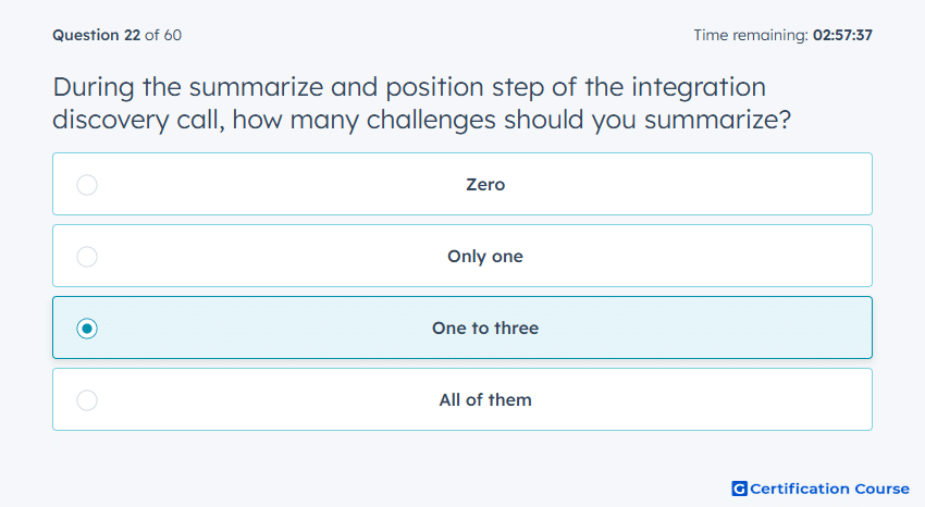 During the summarize and position step of the integration di