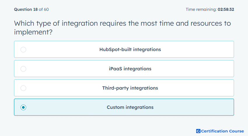 Which type of integration requires the most time and resourc