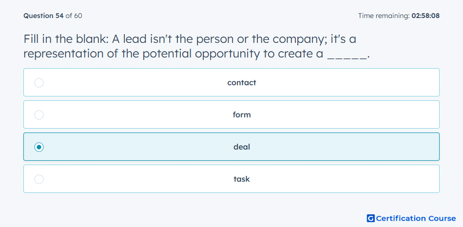 Fill in the blank: A lead isn't the person or the company; i