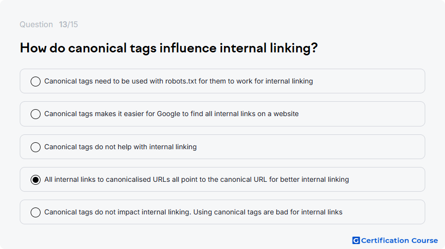 How do canonical tags influence internal linking?