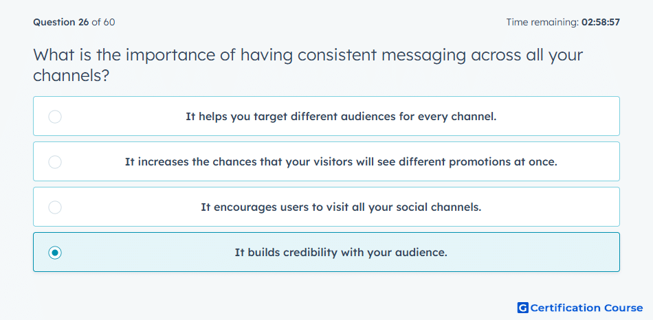 What is the importance of having consistent messaging across