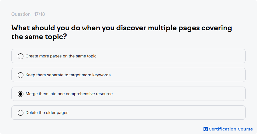 What should you do when you discover multiple pages covering